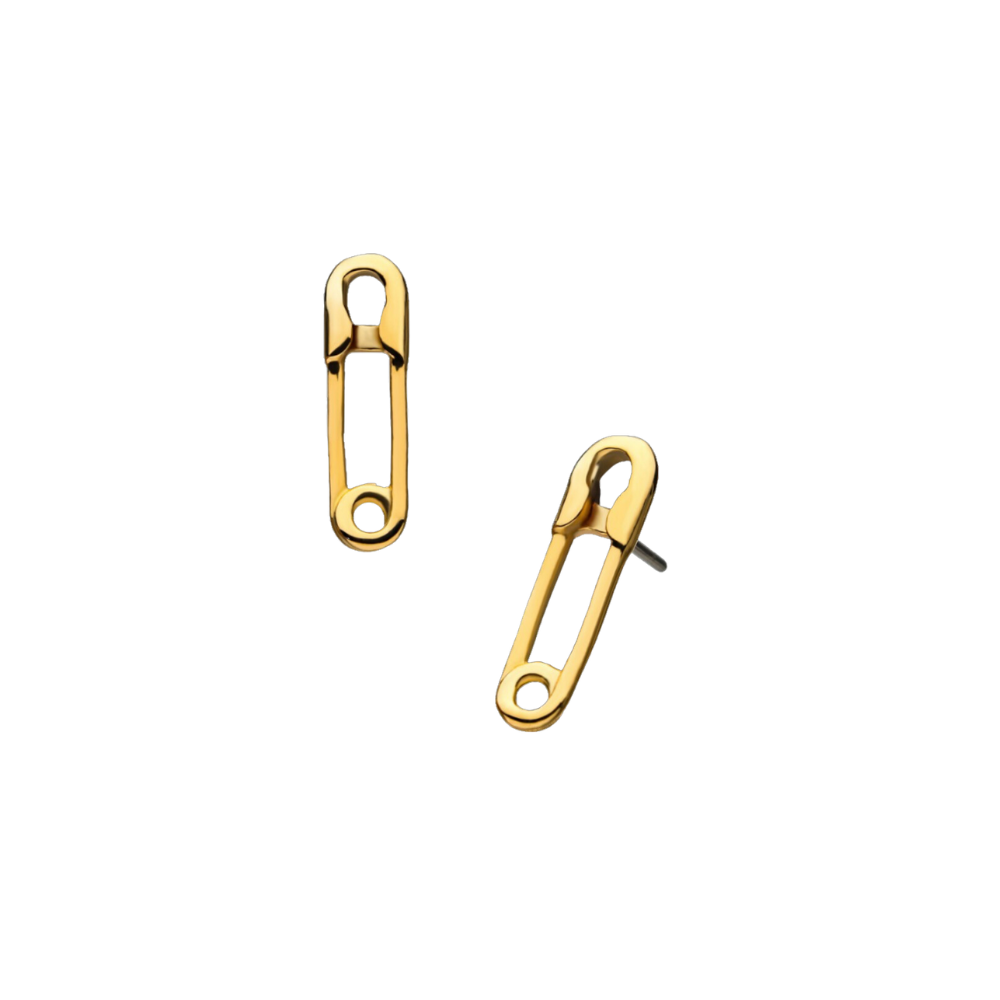 Gold Safety Pin Top by Invictus Gold | STEEL N INK